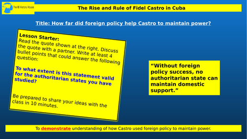 IB History - Castro's Foreign Policy | Teaching Resources