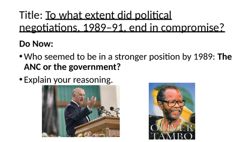 Lesson 3 - To what extent did political negotiations, 1989–91, end in ...