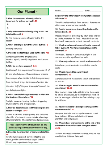 Our Planet 2 - World on the Move | Teaching Resources