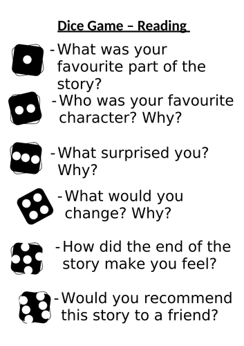 Dice Game: Reading | Teaching Resources