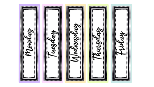 Black, white and pastel theme classroom decor display pack | Teaching ...