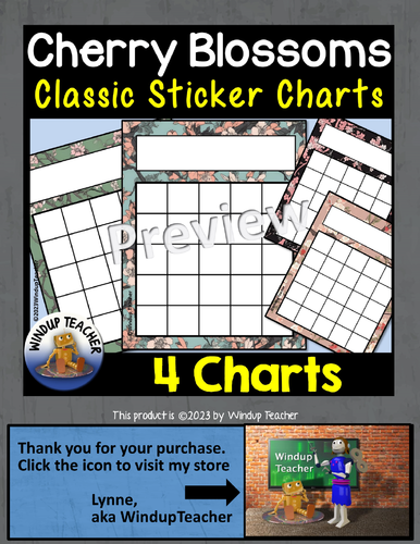 Cherry Blossom Classic Sticker Charts | Teaching Resources