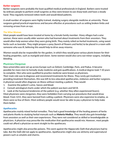 Medieval Hospitals - GCSE Medicine | Teaching Resources