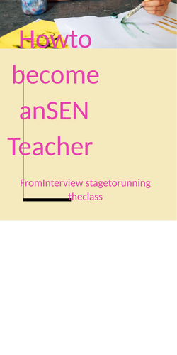 How to become an SEN Teacher e-book | Teaching Resources