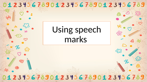 Using speech marks | Teaching Resources