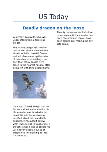 ‘Tut in Murder Mystery’ – Newspaper Report - Talk for Writing Style ...