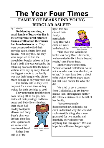 ‘Tut in Murder Mystery’ – Newspaper Report - Talk for Writing Style ...