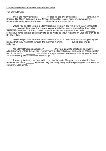 ‘The Storm Dragon’ – Non-Chronological Report - Talk for Writing Style ...