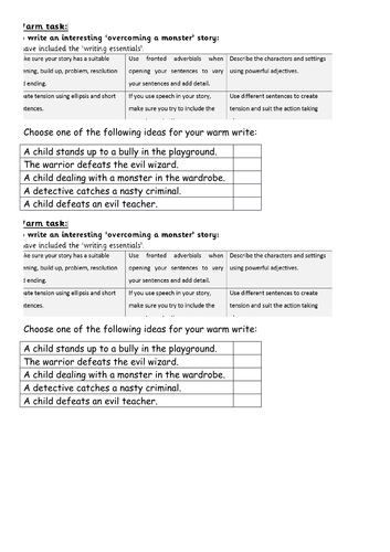 'Beowulf’ - Overcoming a Monster Story - Talk for Writing Style English ...