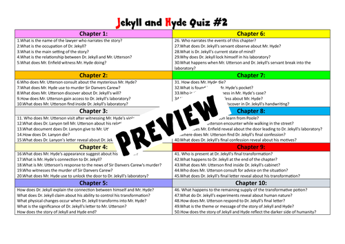 Jekyll and Hyde | Teaching Resources