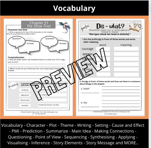 NEVERMOOR The Trials of Morrigan Crow NOVEL STUDY Literature Unit ...