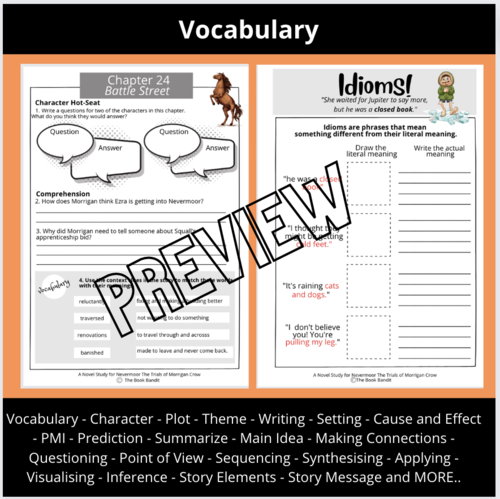 NEVERMOOR The Trials of Morrigan Crow NOVEL STUDY Literature Unit ...