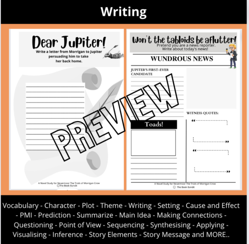 NEVERMOOR The Trials of Morrigan Crow NOVEL STUDY Literature Unit ...