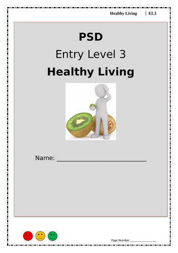 PSD Entry Level 3 Healthy Living (ASDAN) | Teaching Resources