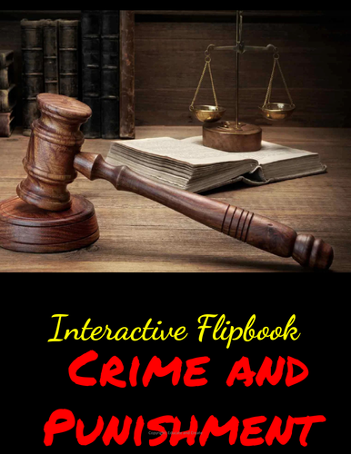 Crime and Punishment Study Guide Flip book | Teaching Resources
