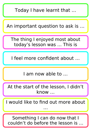 Colourful Editable Plenary Question Cards | Teaching Resources