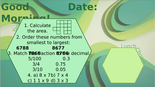 Year 4 Maths Summer 1 Morning Slides | Teaching Resources