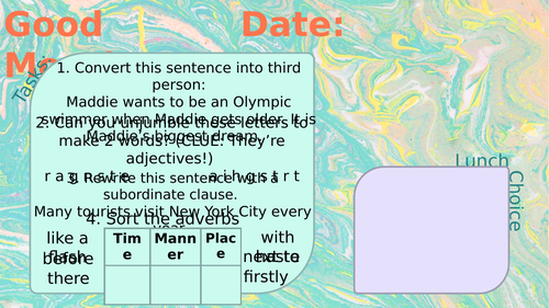 Year 4 Spring 1 SPaG Morning Slides | Teaching Resources