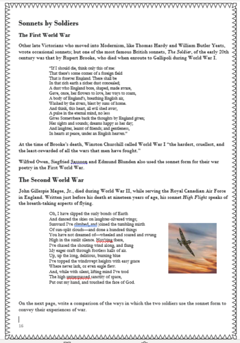 Sonnet Study Pack | Teaching Resources