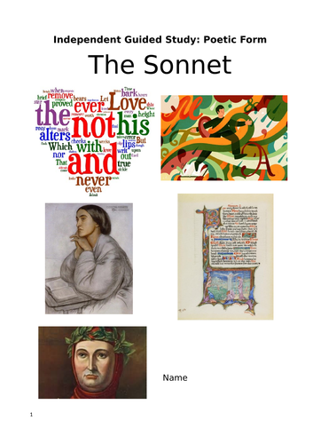 Sonnet Study Pack | Teaching Resources