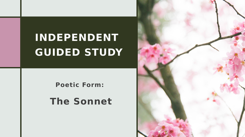 Sonnet Study Pack | Teaching Resources