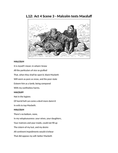 Malcolm Macduff | Teaching Resources