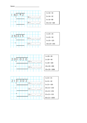Free - Division, chunking method resource | Teaching Resources Free - Division, chunking method resource | Teaching Resources