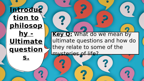 KS3/4 Philosophy unit - 7 lessons. | Teaching Resources