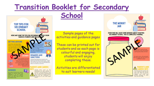 Primary to Secondary Year 6 into 7 Transition Booklet | Teaching Resources