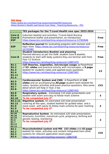 T-Level Health Transition pack - summer tasks and preparing for September | Teaching Resources