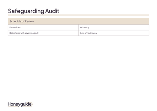 Safeguarding Audit and Action Plan Pack | Teaching Resources