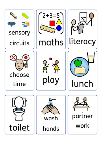 Visual timetable/schedule cards | Teaching Resources