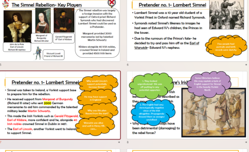 The Lambert Simnel Rebellion | Teaching Resources