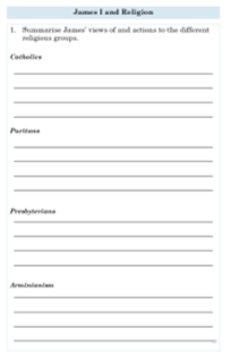 AQA A-Level James I Revision Booklet - Stuart Britain | Teaching Resources