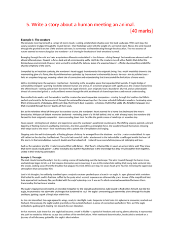 Aqa Language Paper 1 Question 5 2023 3x Model Answers Teaching Resources