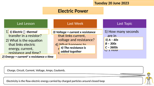 9-1 Electricity topic EdExcel Combined Science | Teaching Resources