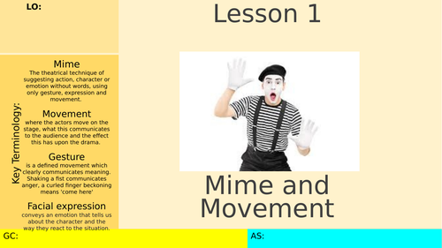 Mime and Movement (7 Lessons) | Teaching Resources