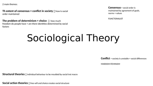 Conflict & Consensus theories AQA Sociology A-level | Teaching Resources