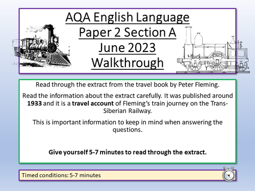 AQA English Language Paper 2 2023 | Teaching Resources