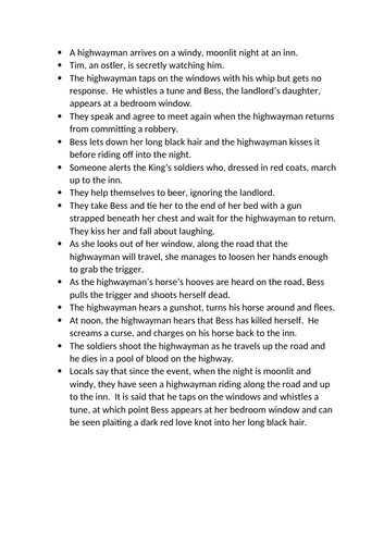 The Highwayman by Alfred Noyes Poetry Unit | Teaching Resources