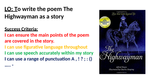 The Highwayman by Alfred Noyes Poetry Unit | Teaching Resources