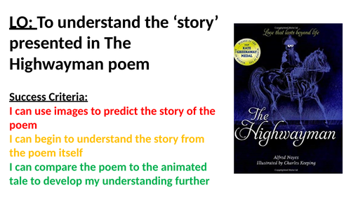 The Highwayman by Alfred Noyes Poetry Unit | Teaching Resources