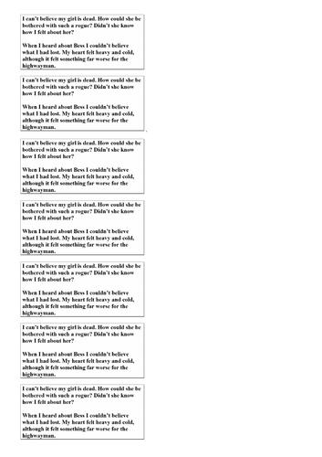 The Highwayman by Alfred Noyes Poetry Unit | Teaching Resources