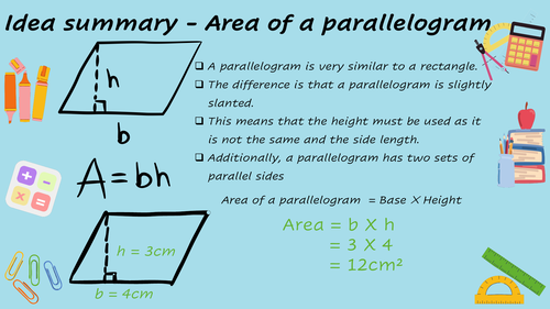 Area of a parellelogram | Teaching Resources