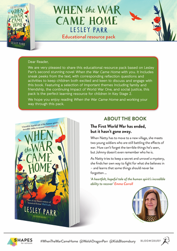 When The War Came Home Teacher Notes | Teaching Resources