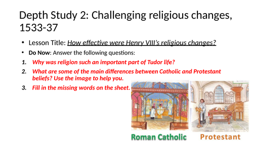 Tudor Rebellions DS2: How effective were Henry VIII's religious changes ...
