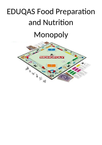 GCSE Food Preparation and Nutrition Monopoly Game Revision | Teaching ...