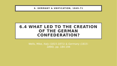 [GERMANY] IB History HL Paper 3 Italy (1815–1871) and Germany (1815 ...