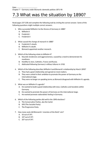 [GERMANY] IB History HL Paper 3 Italy (1815–1871) and Germany (1815 ...