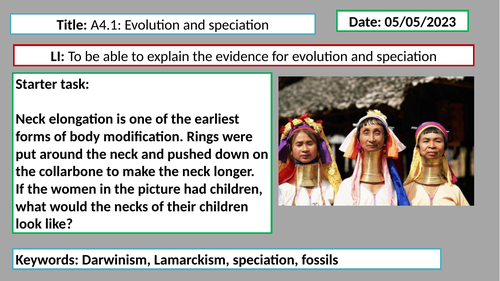 IB Biology: A4.1 Evolution and speciation (first exams in 2025 ...
